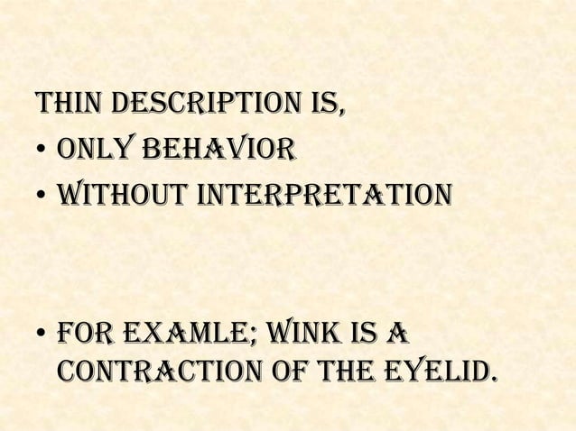 Thick description | PPTX