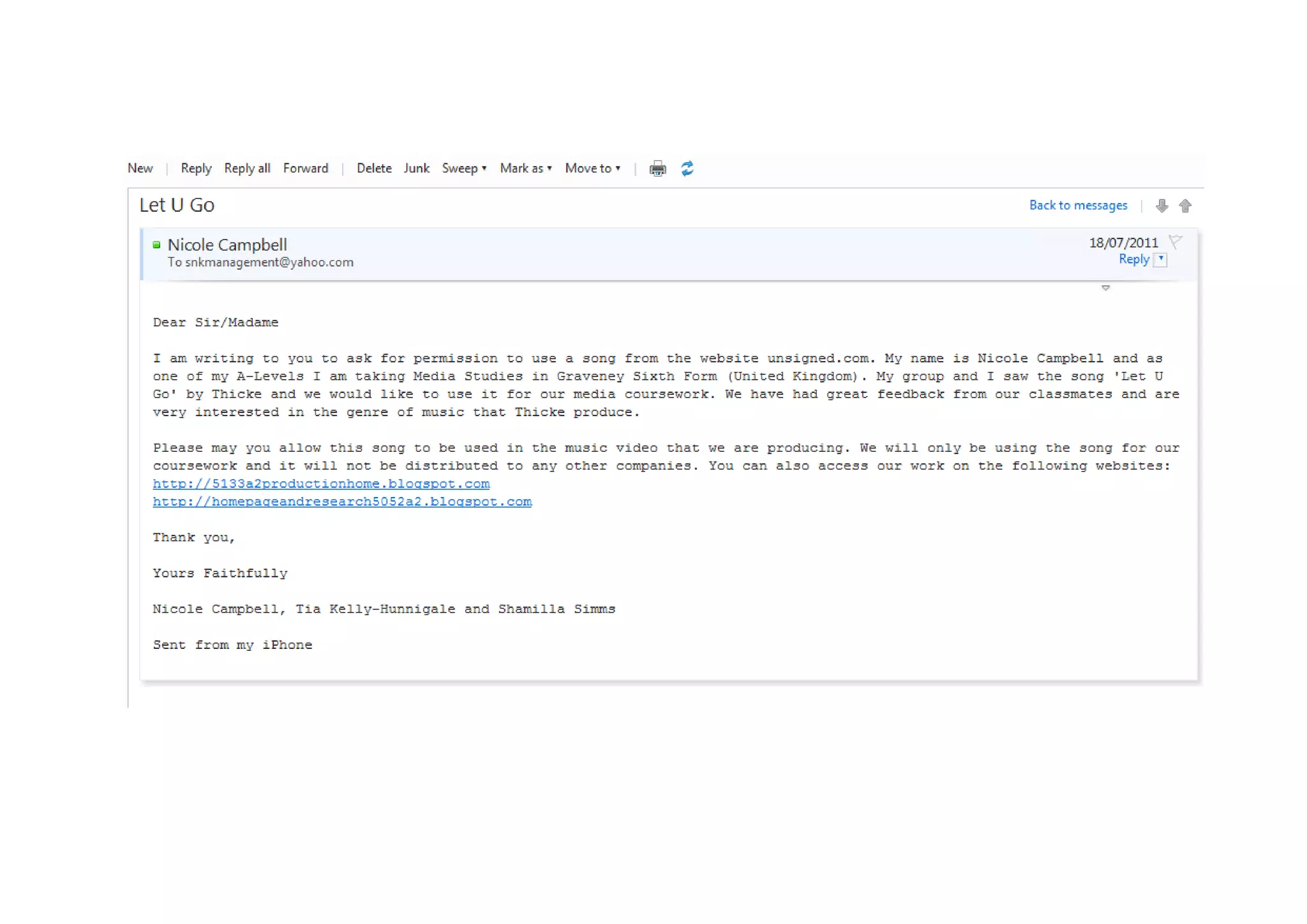 Email to SNK Management - Thicke | DOCX