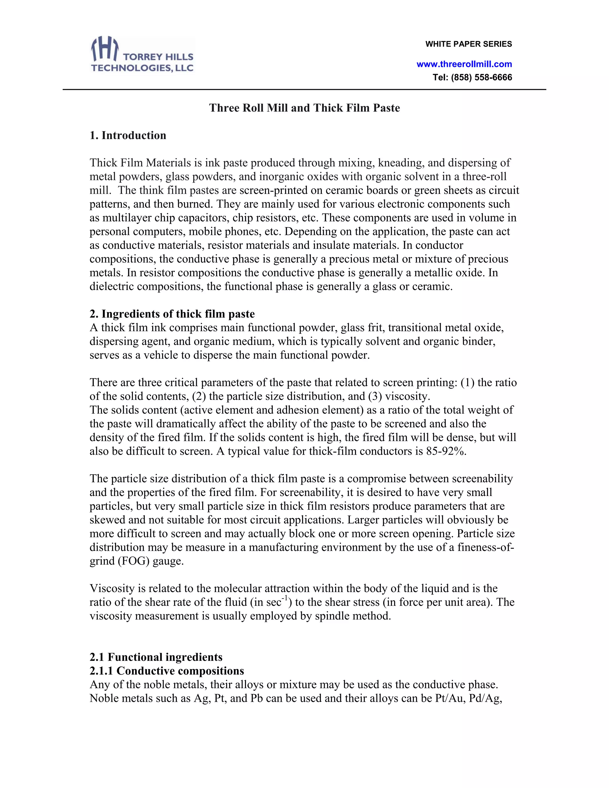 Thick film paste | PDF