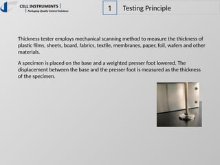 Plastic film thickness Thickness tester | PPTX
