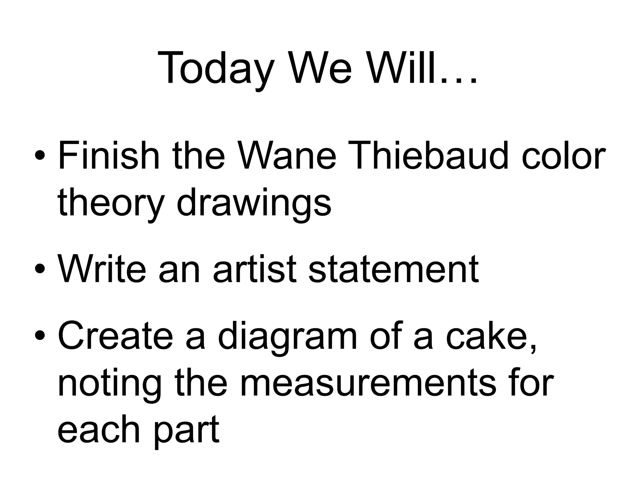 Wayne Thiebaud Drawing and Sculpture Lesson | PPTX