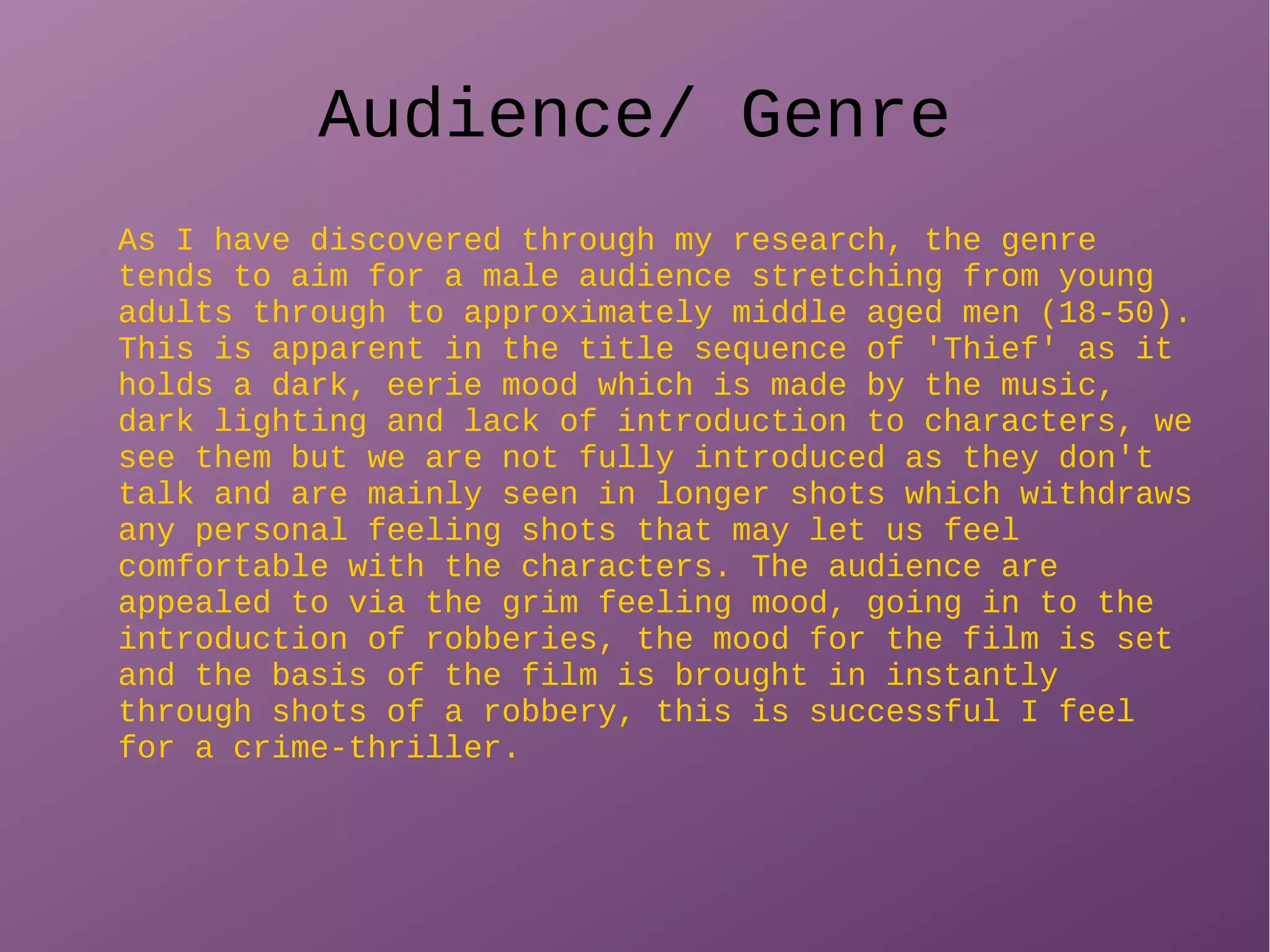 Thief Title Sequence analysis | ODP