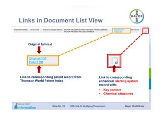 II-SDV 2014 Design and development of a novel Patent Alerting Service ...