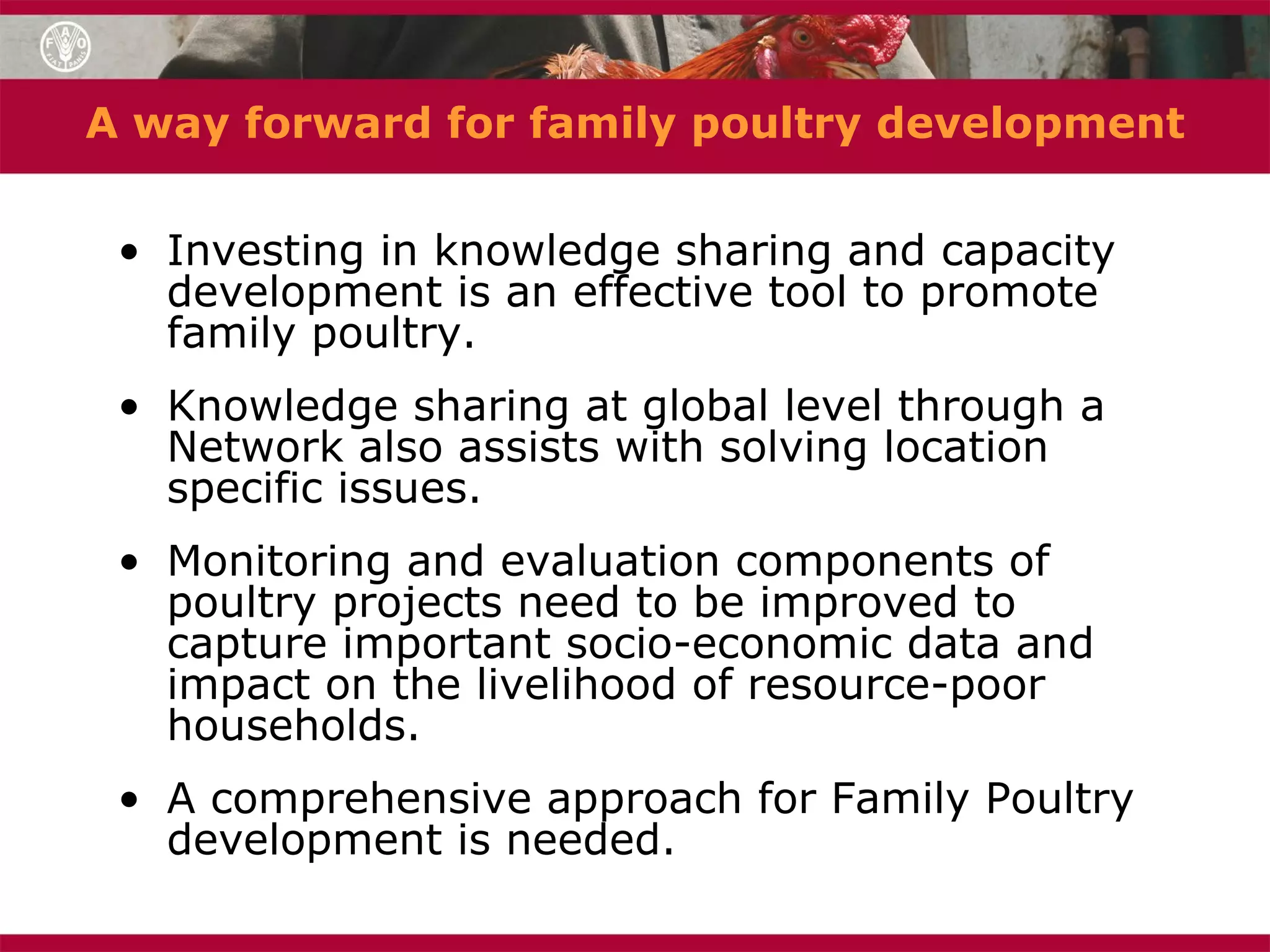 Promoting family poultry production through a knowledge network and ...