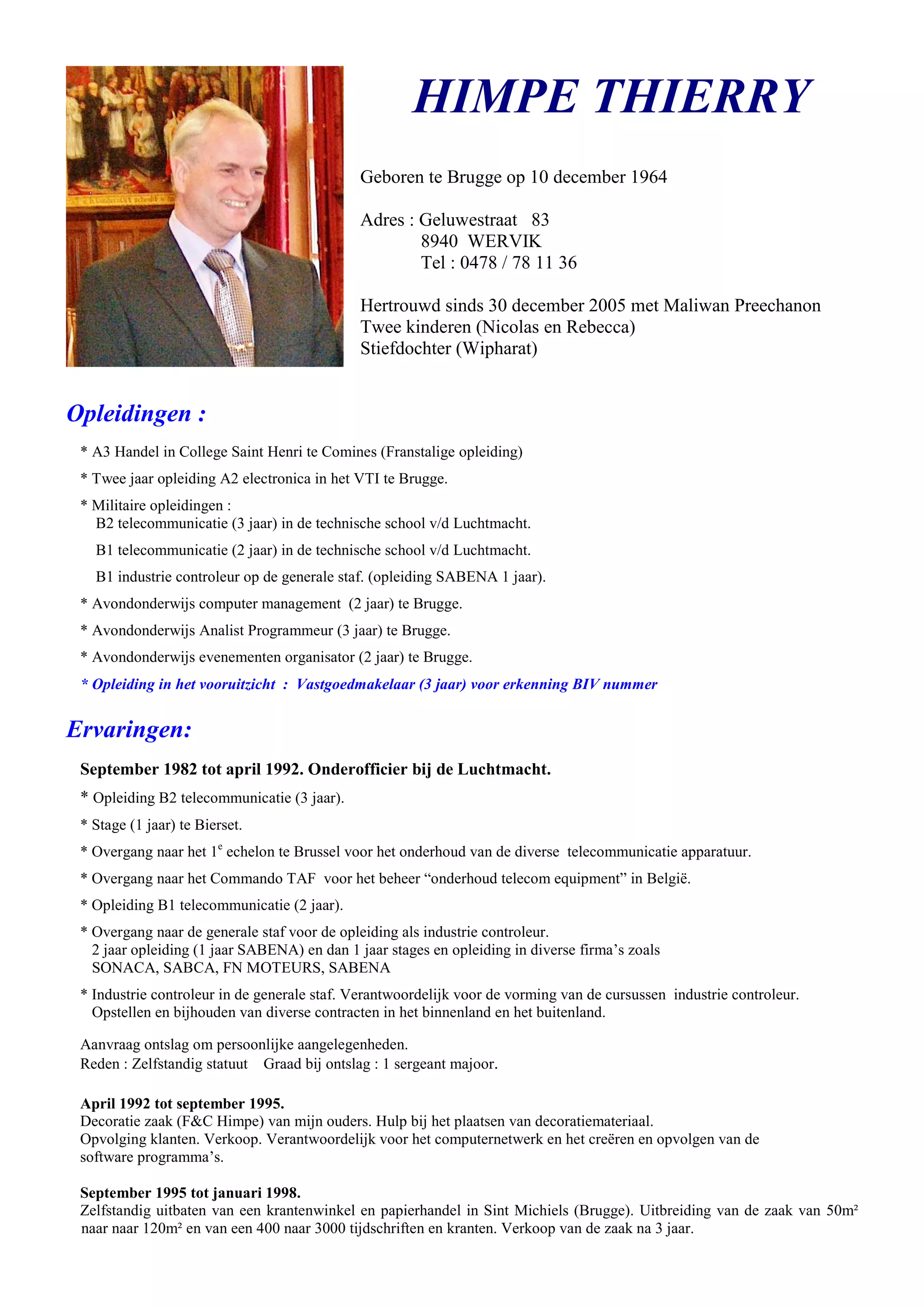 Thierry Eigen Cv | PDF