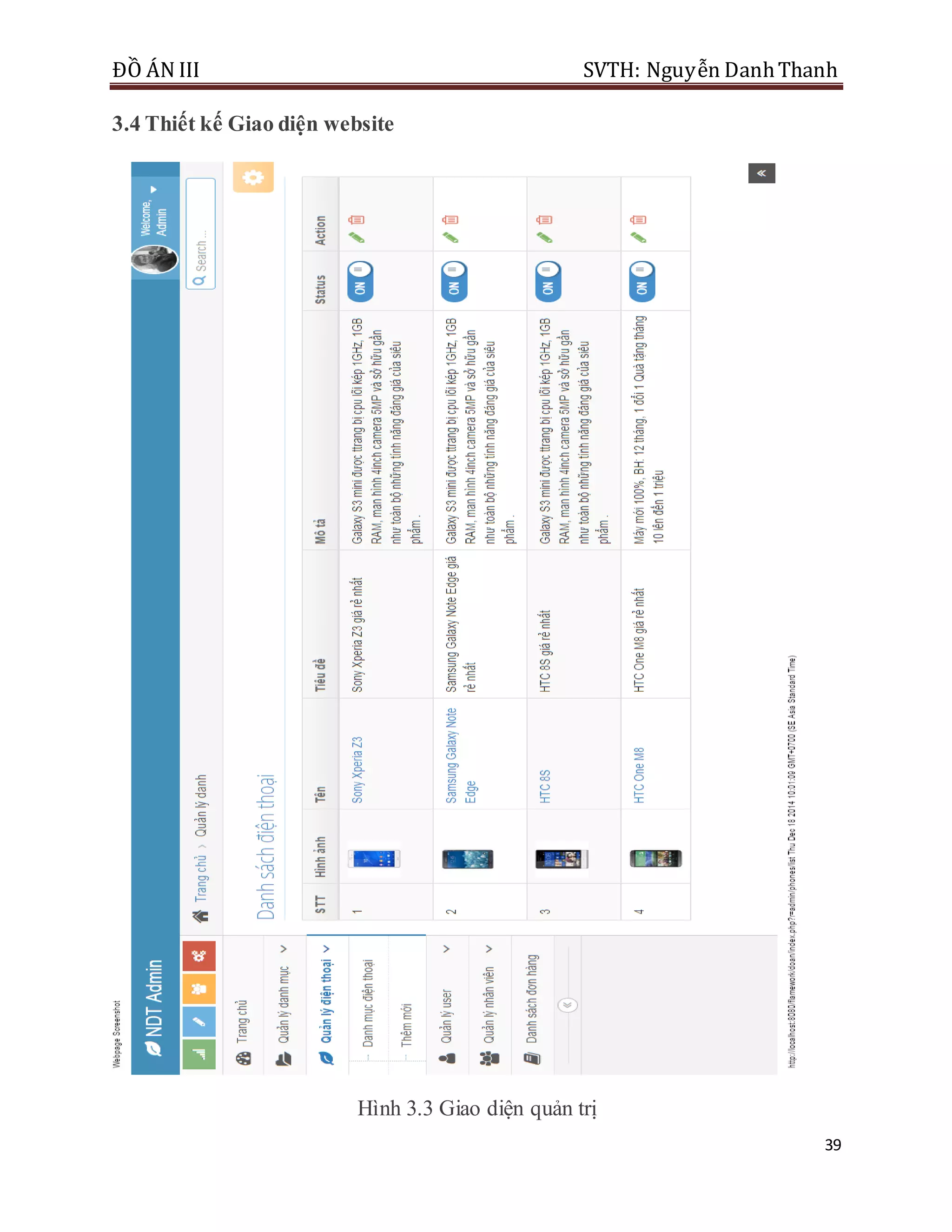 Thiết kế website bán điện thoại di động bằng PHP | PDF