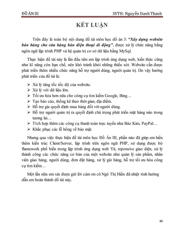 Thiết kế website bán điện thoại di động bằng PHP | PDF