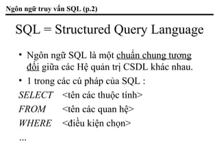 Thiet Ke Co So Du Lieu2 | PPT