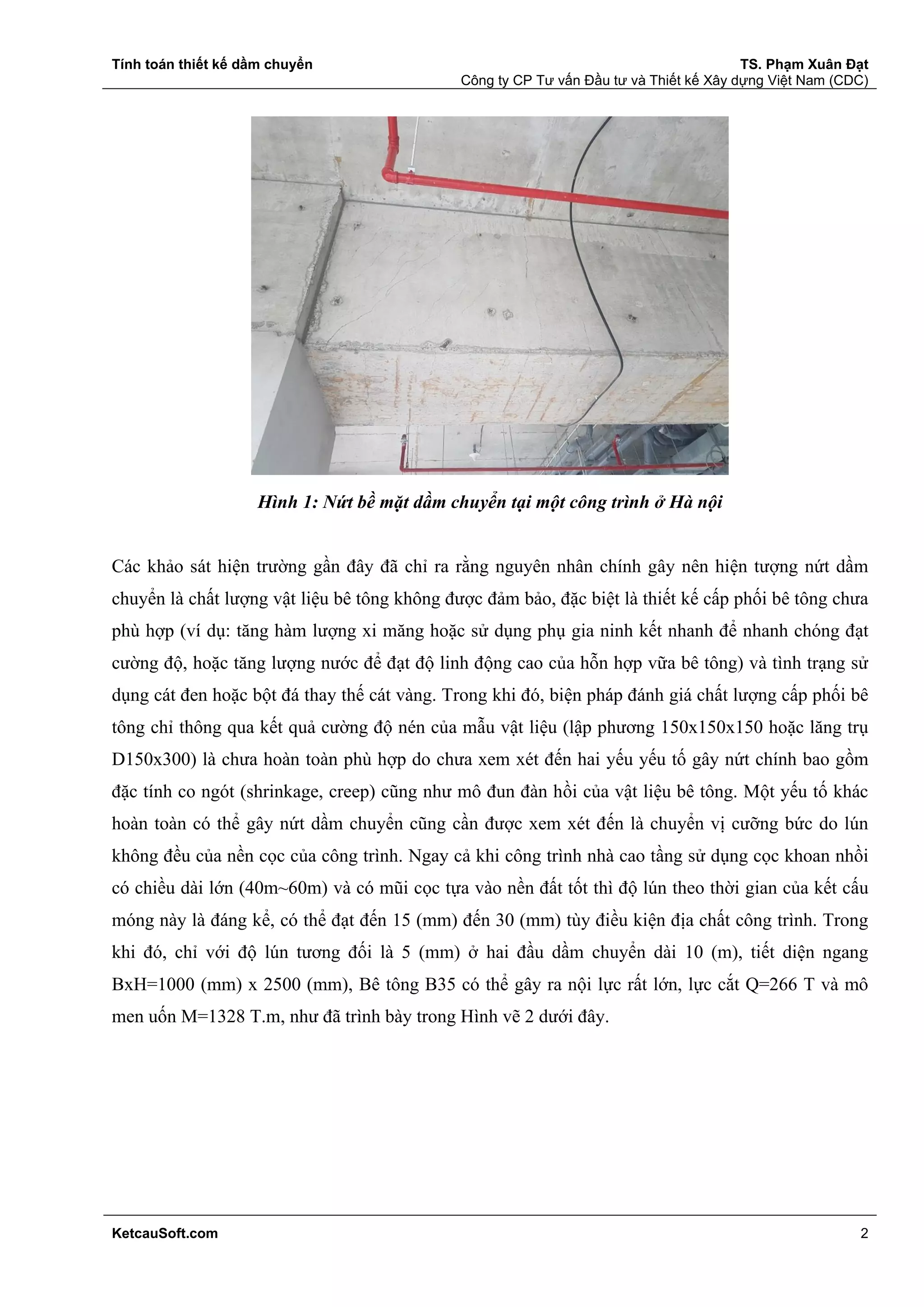 Tính toán thiết kế dầm chuyển | PDF