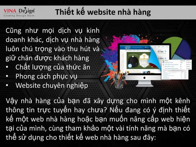 Thiet ke web nha hang | PPTX