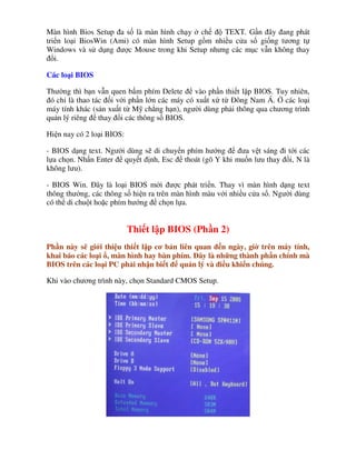 Thiet lap bios | PDF