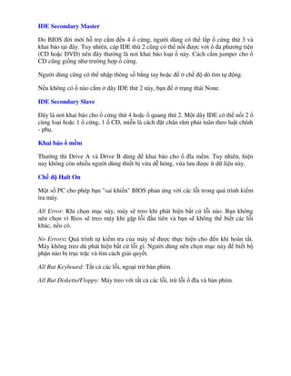 Thiet lap bios | PDF