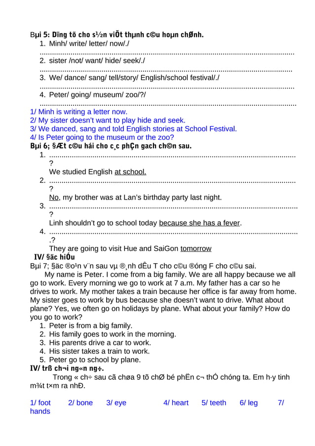 Thi hsg tiếng anh lớp 5 | PDF