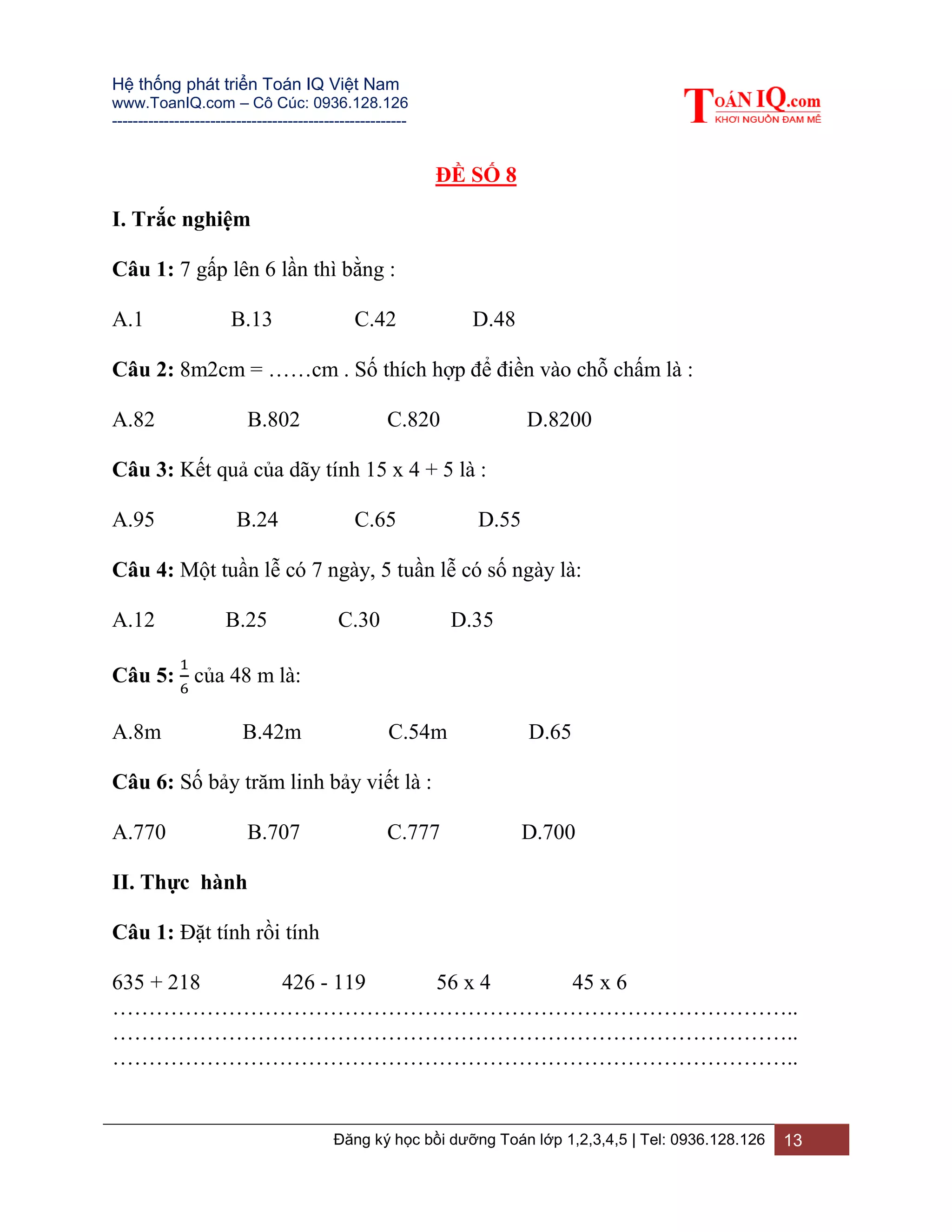 de-thi-kiem-tra-mon-toan-lop-3-giua-hk1-theo-ma-tran-va-tt22 | PDF