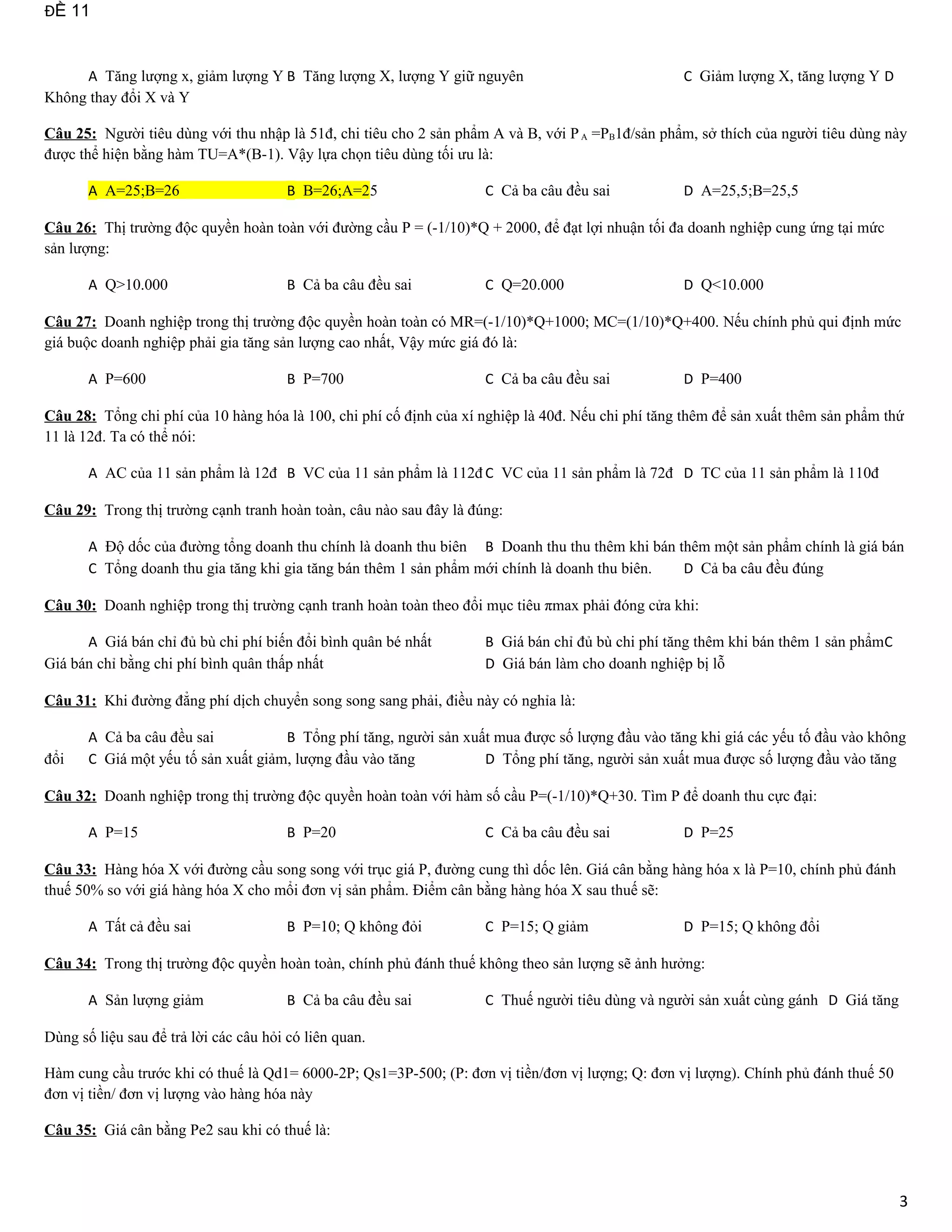 Đề thi cuối kỳ Kinh Tế Vĩ Mô 1 ĐH Ngoại Thương - K46 | DOC