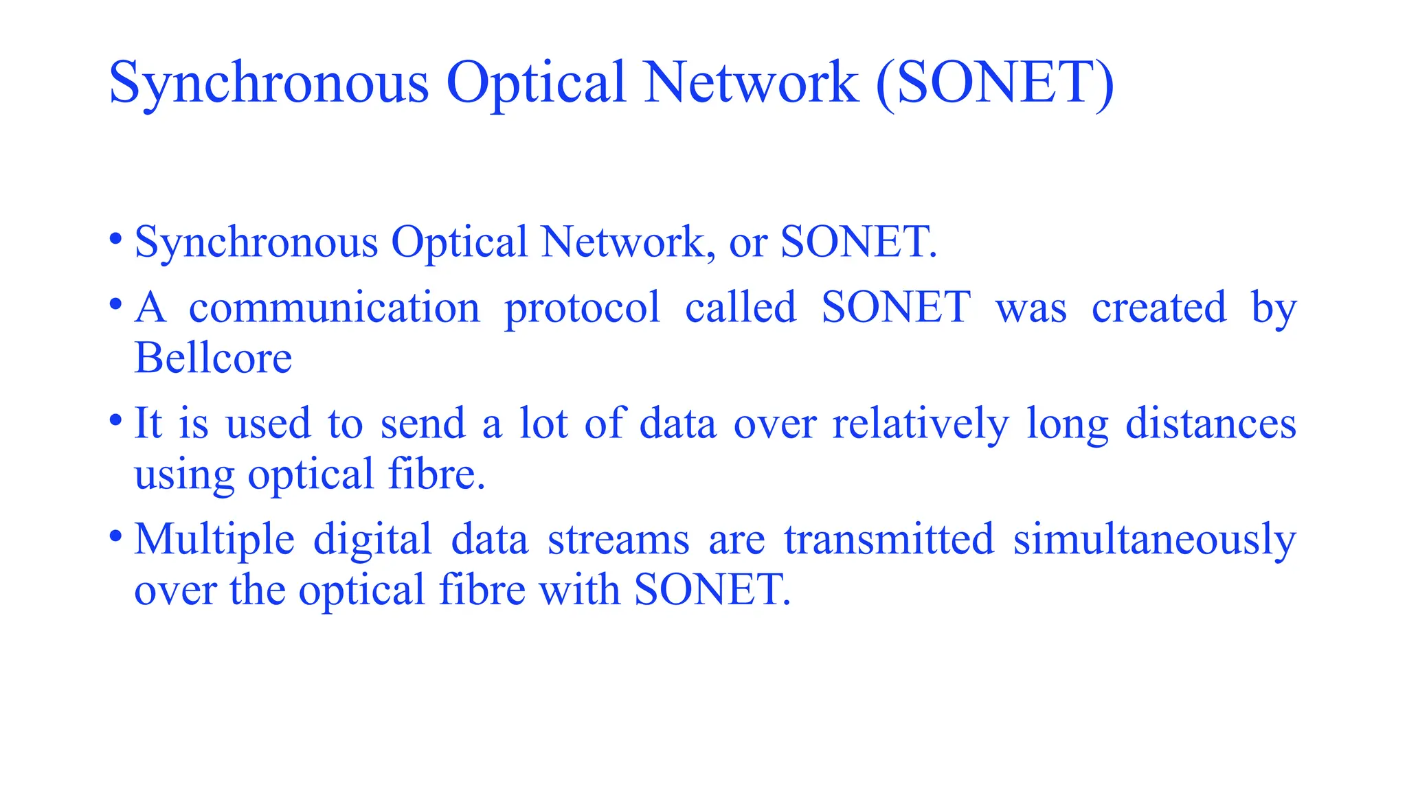 Synchronous Optical Networking as ring network | PPT