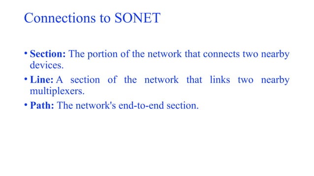 Synchronous Optical Networking As Ring Network Ppt