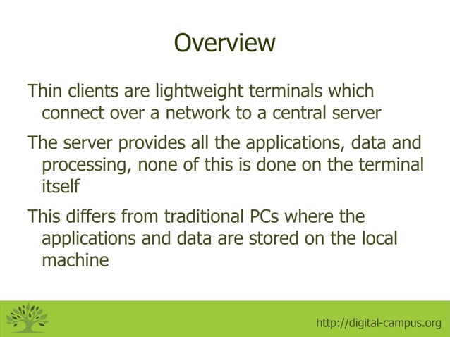 Thin Client Overview | ODP