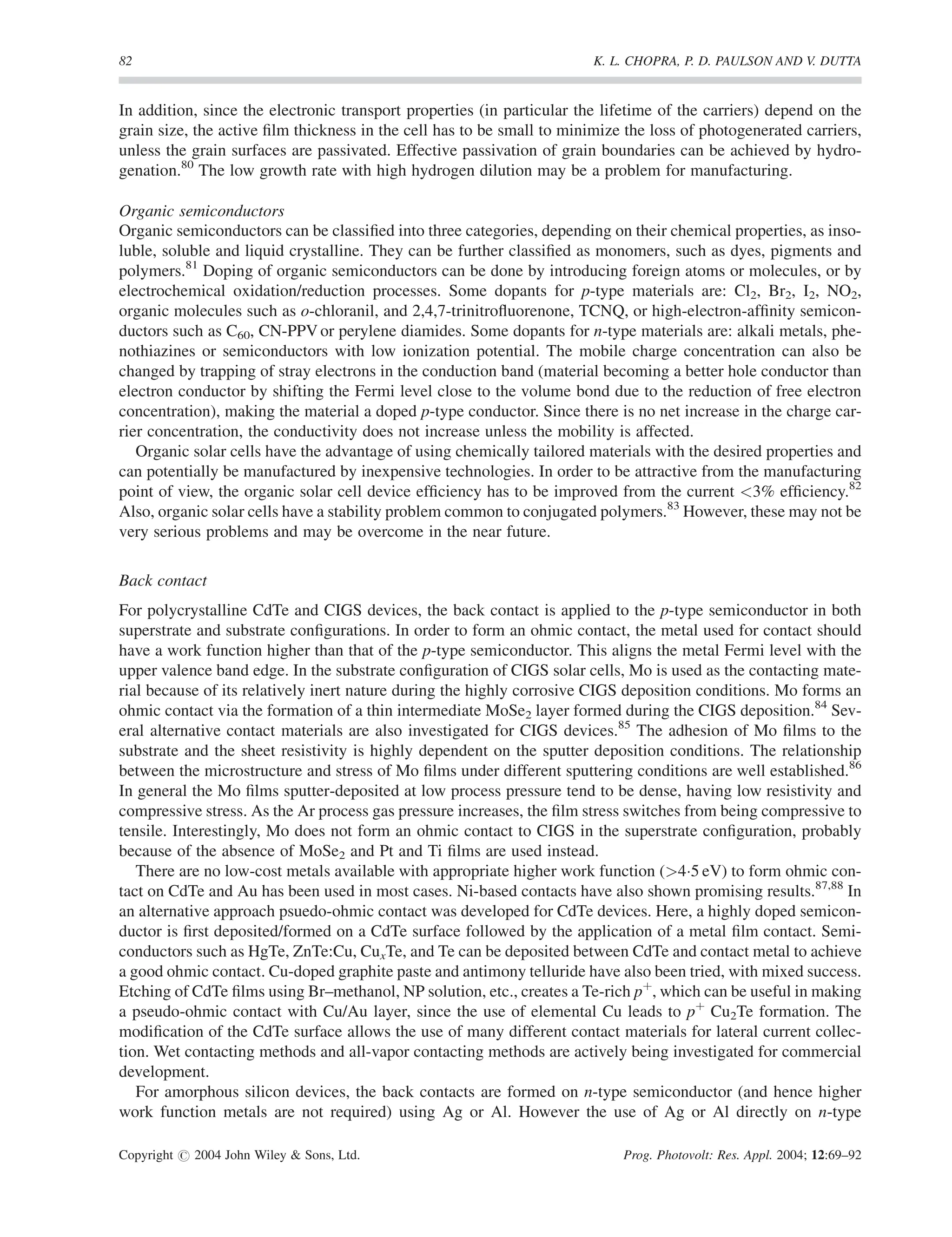 Thin-Film solar cell working principle and new emerging trend in its technology | PDF