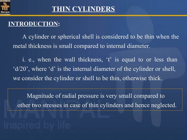Thin and thick cylinders | PPT | Physics | Science