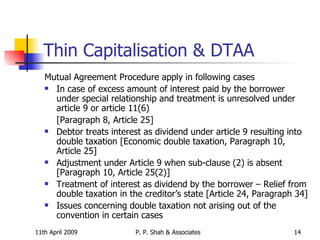 Thin capitalisation 110409 | PPT