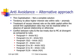 Thin capitalisation 110409 | PPT