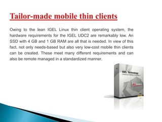Thin client igel america sales corporation | PPTX