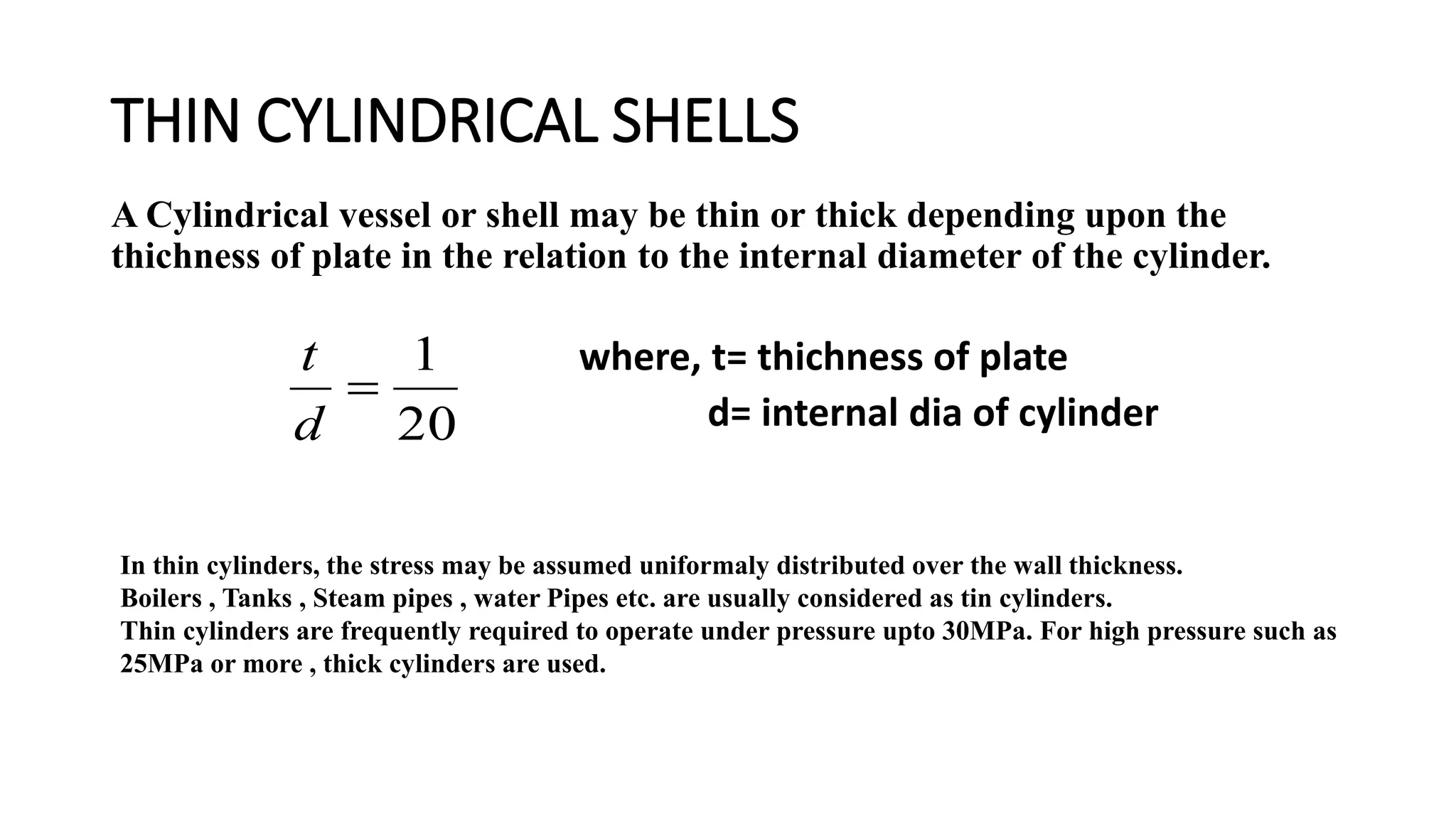 Thin cylinderical shells | PPTX