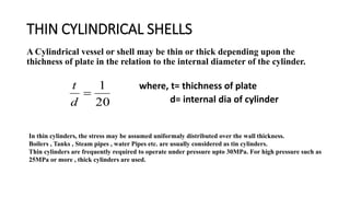 Thin cylinderical shells | PPTX