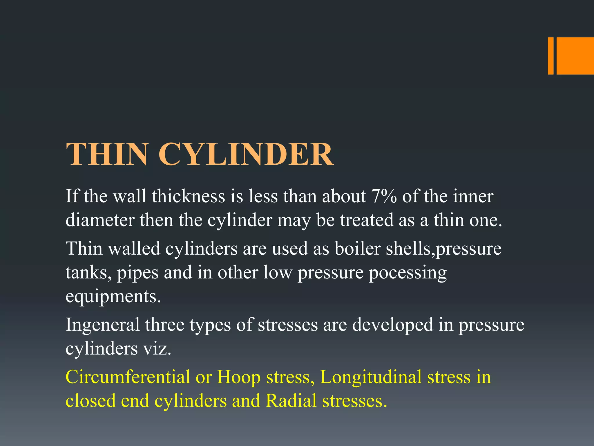 Thin cylinders 1 | PPTX