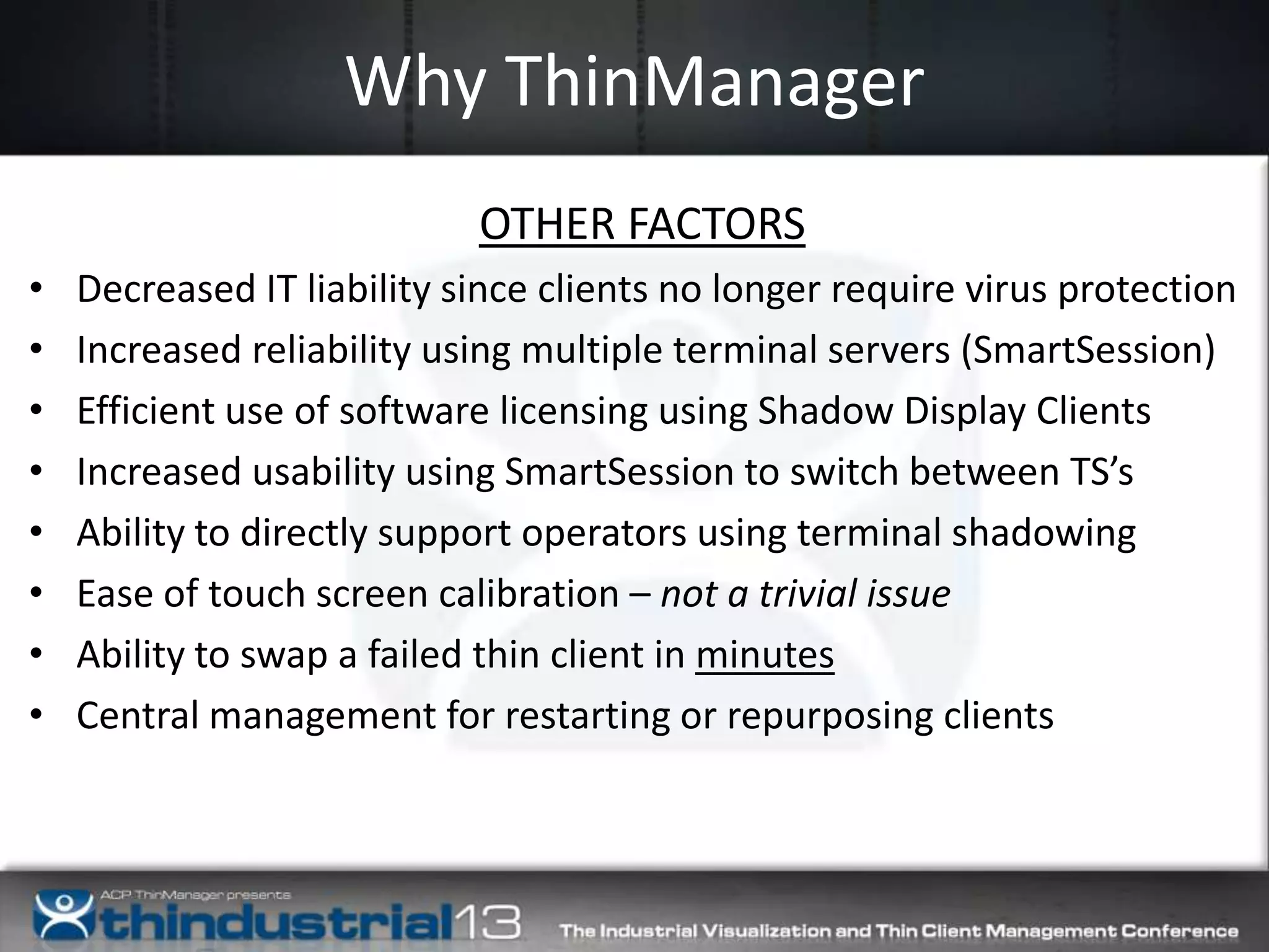 ThinManager in a Distributed SCADA Environment | PPT