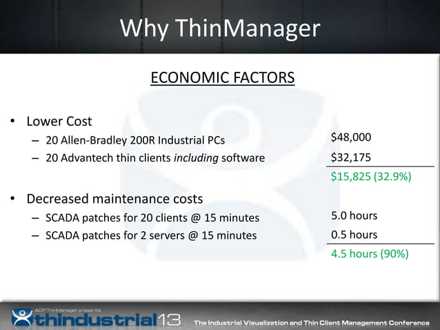 ThinManager in a Distributed SCADA Environment | PPT