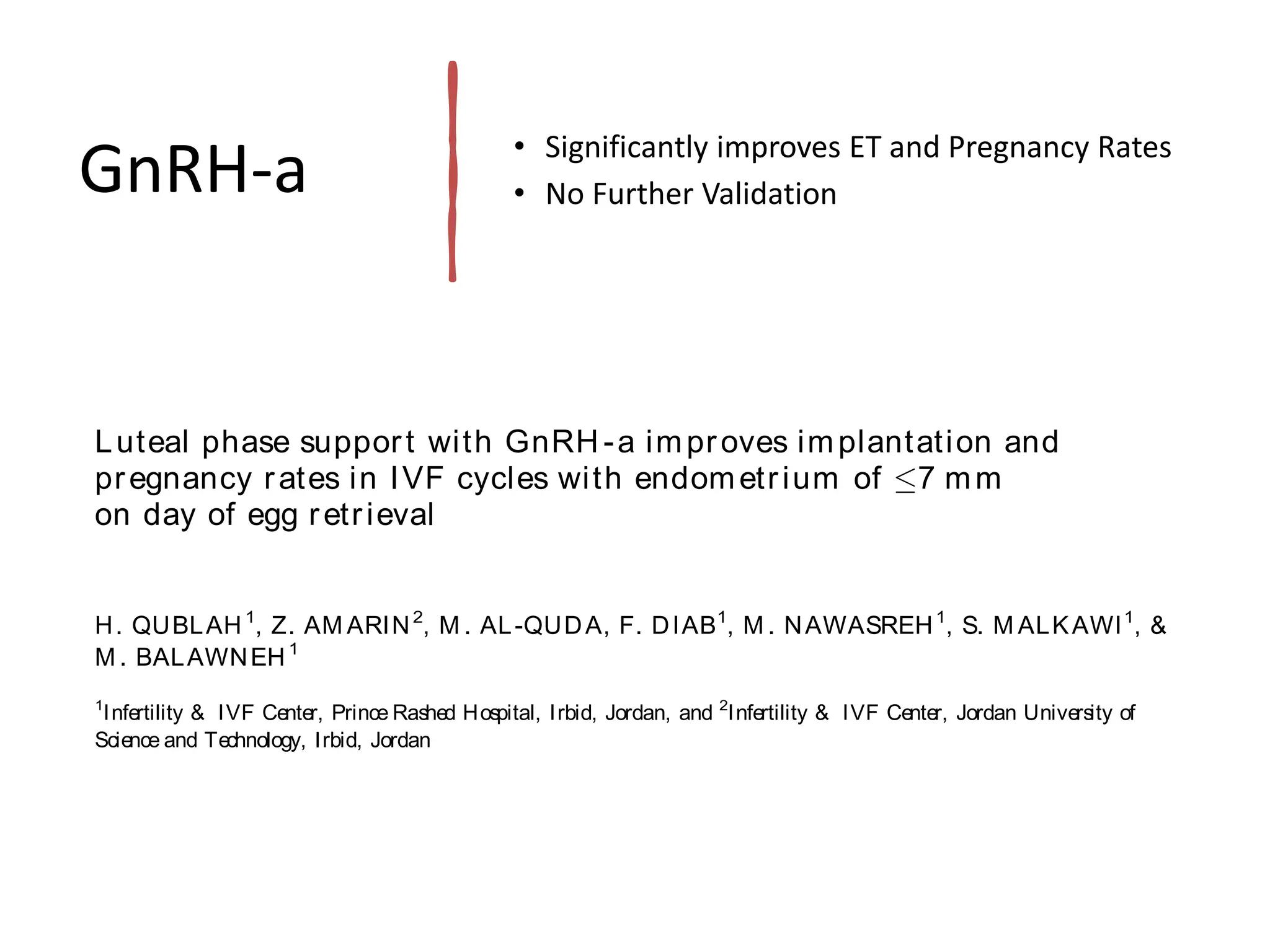 The Thin endometrium- Where are we today? | PPTX