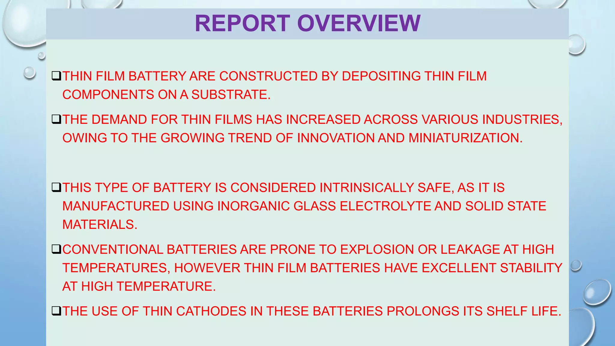 Thin Film Battery Market | PPTX
