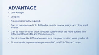 Thin film electroluminescent display | PPTX