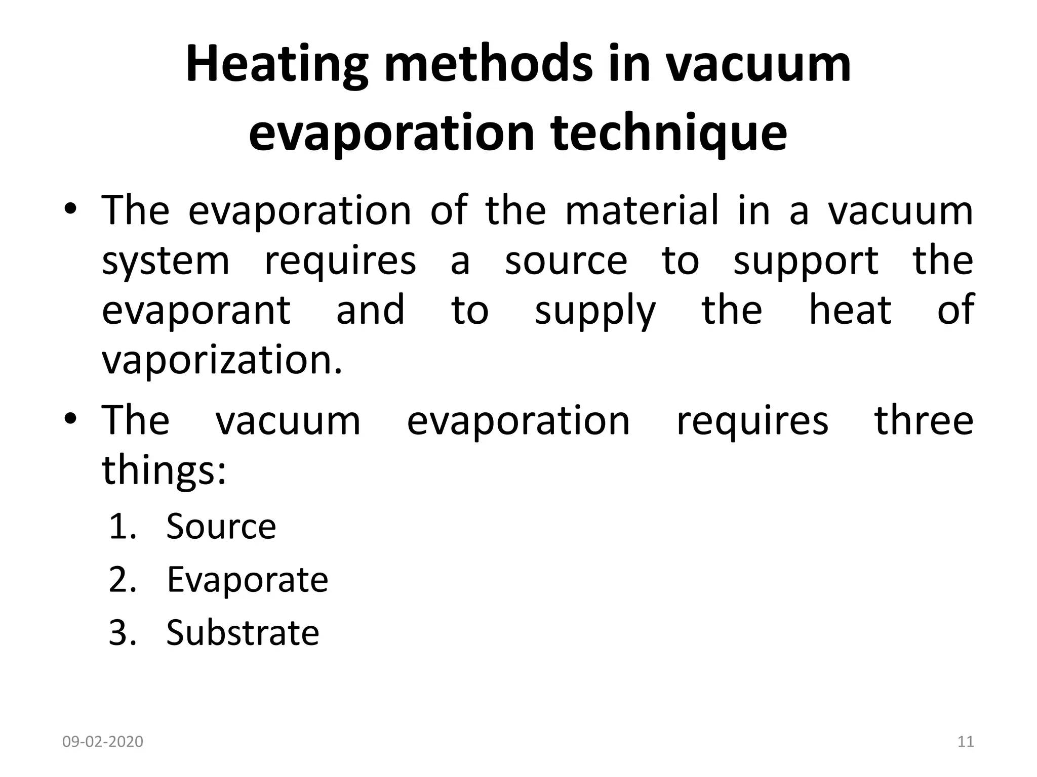 Thin film fabrication using thermal evaporation | PPTX