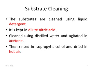 Thin film fabrication using thermal evaporation | PPTX