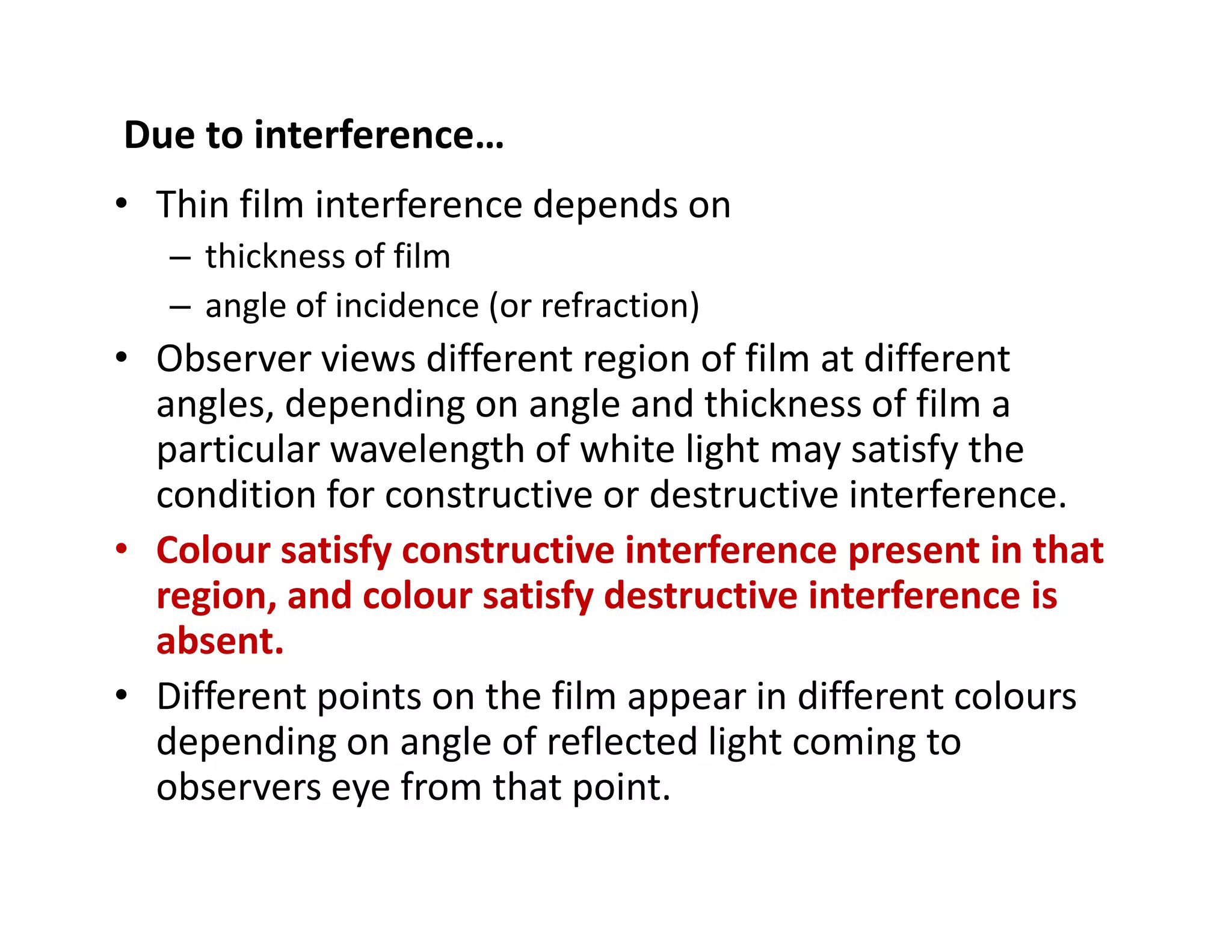 Thin film interference and newtons ring | PDF