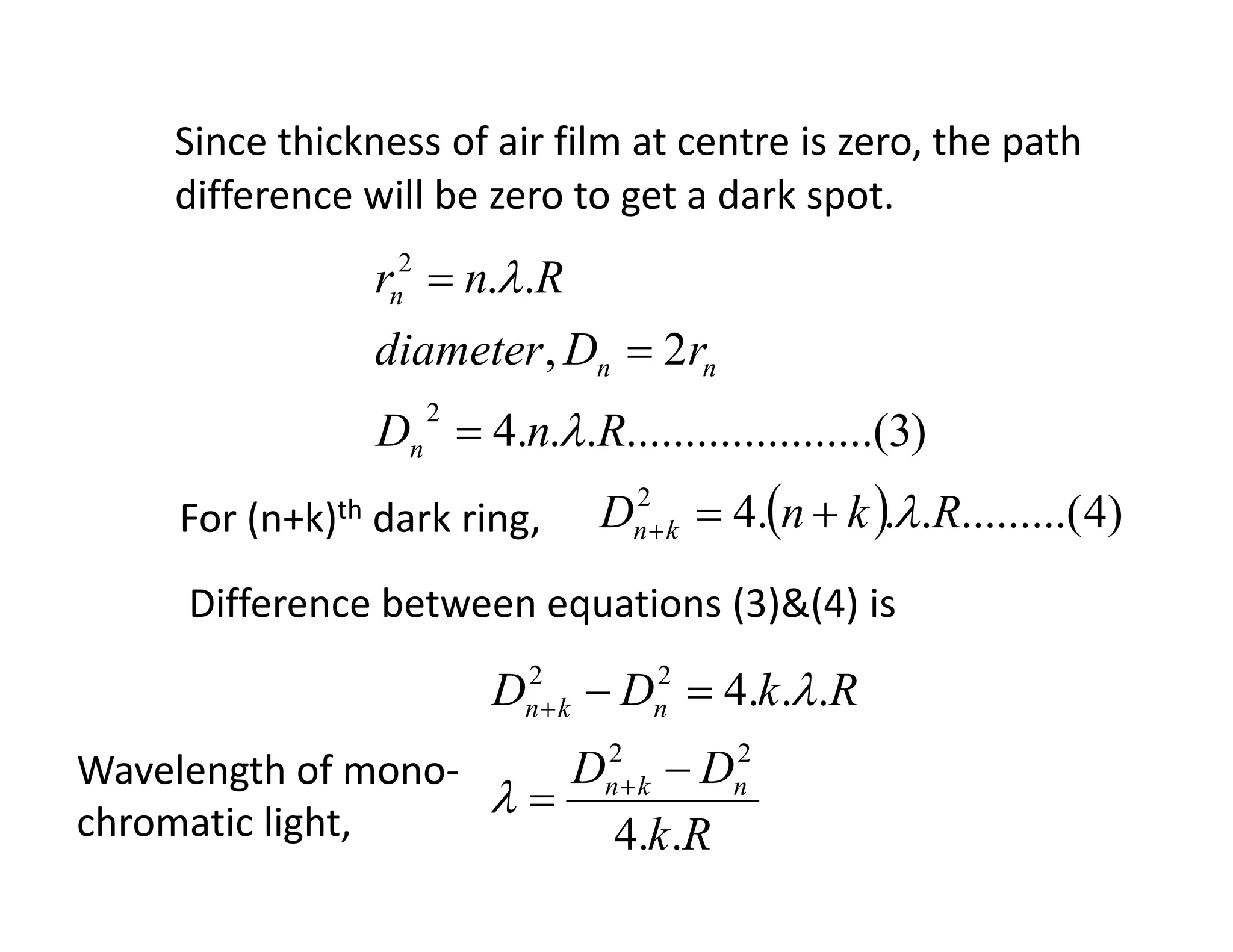 Thin film interference and newtons ring | PDF