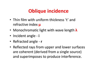 Thin film interference and newtons ring | PDF