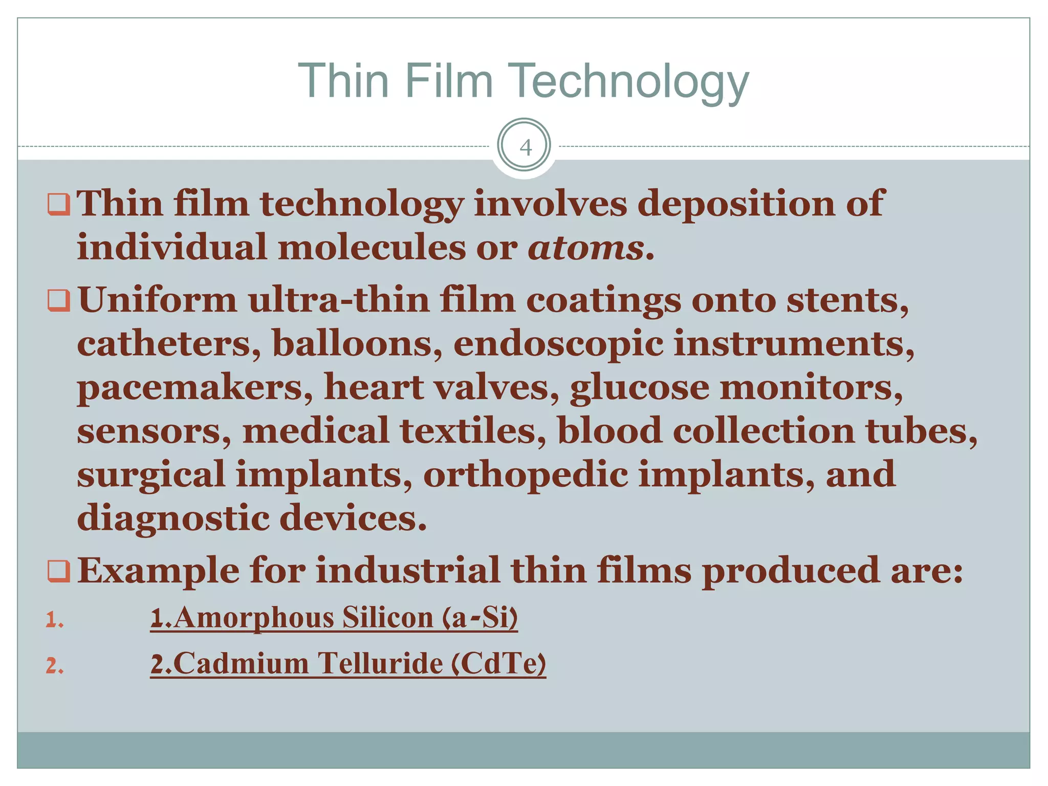 Thin films | PPTX