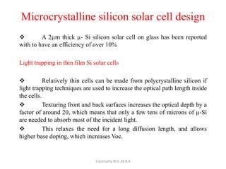 Thin film solar cells | PDF
