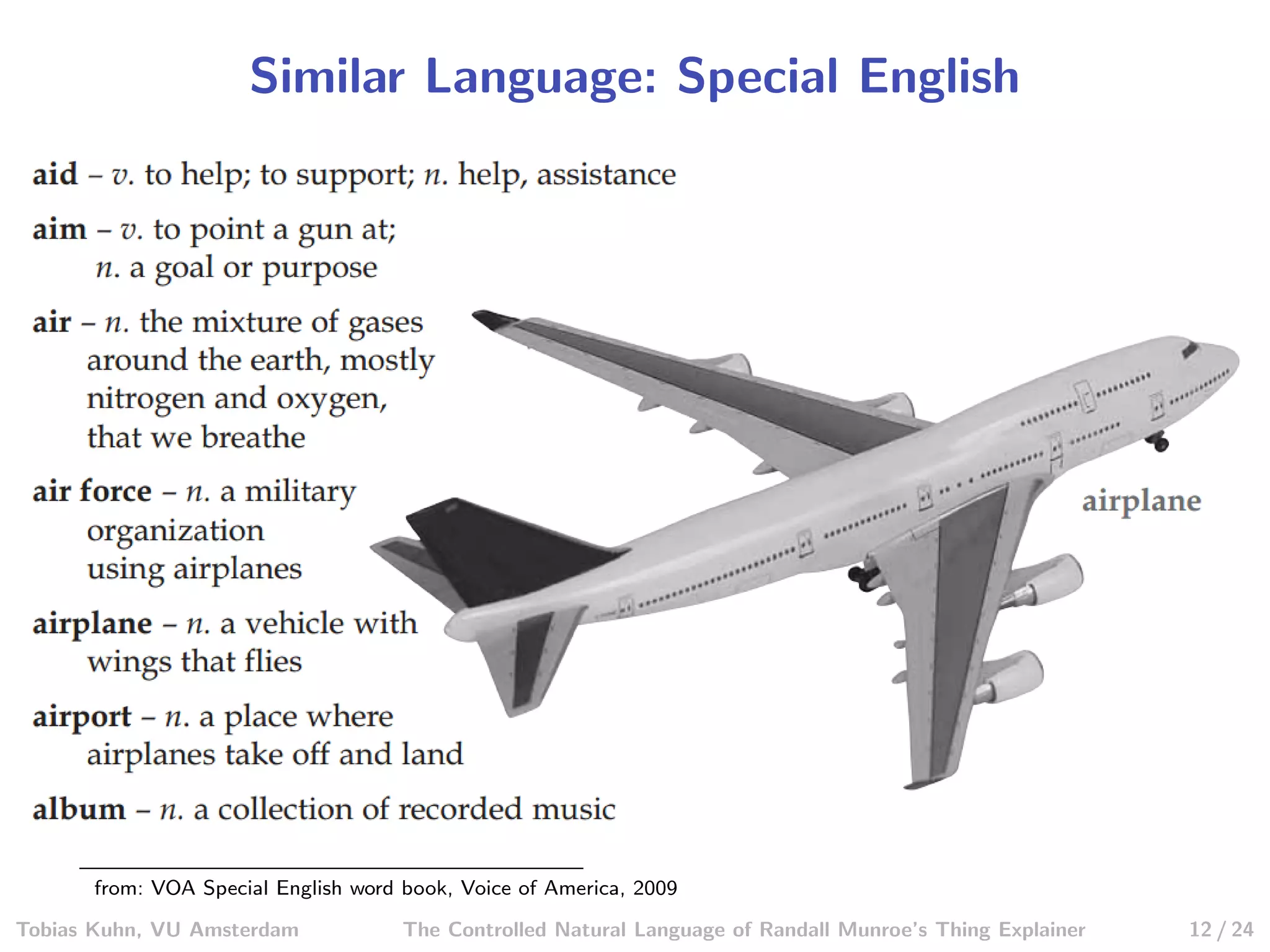 The Controlled Natural Language of Randall Munroe’s Thing Explainer | PPT
