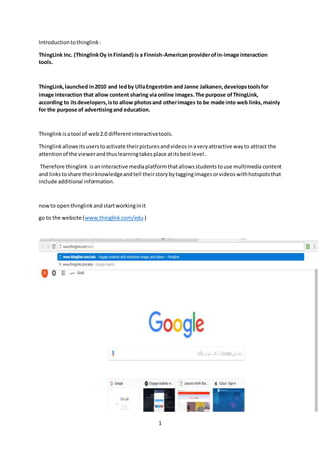 Thinglink tutorial | PDF
