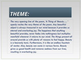 THING OF BEAUTY CLASS 12 BEST POWERPOINT | PPTX