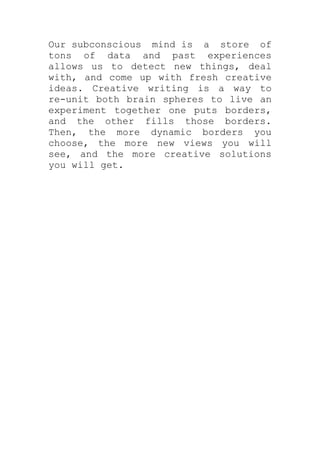 Things to do in the first creative writing session | PDF