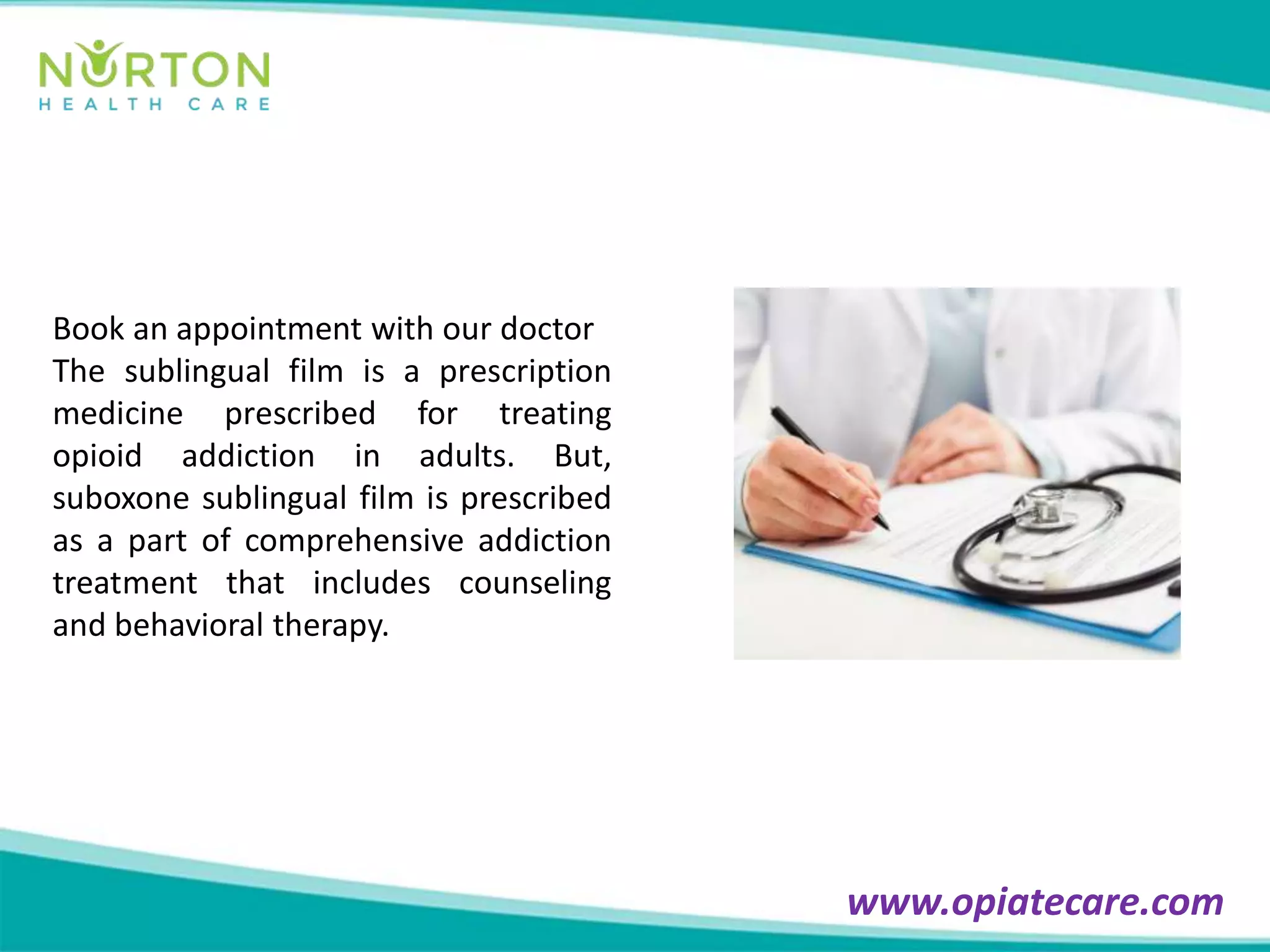 Things To Know About Suboxone Film | PDF