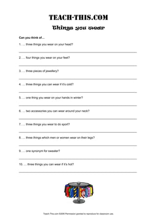 Things you-wear | PDF | Women\'s Outerwear | Women\'s Clothing