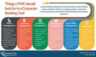 Things a TMC Should Look for in a Corporate Booking Tool | PDF