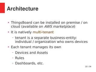 Thingsboard IoT Platform - A Quick Tour | PDF